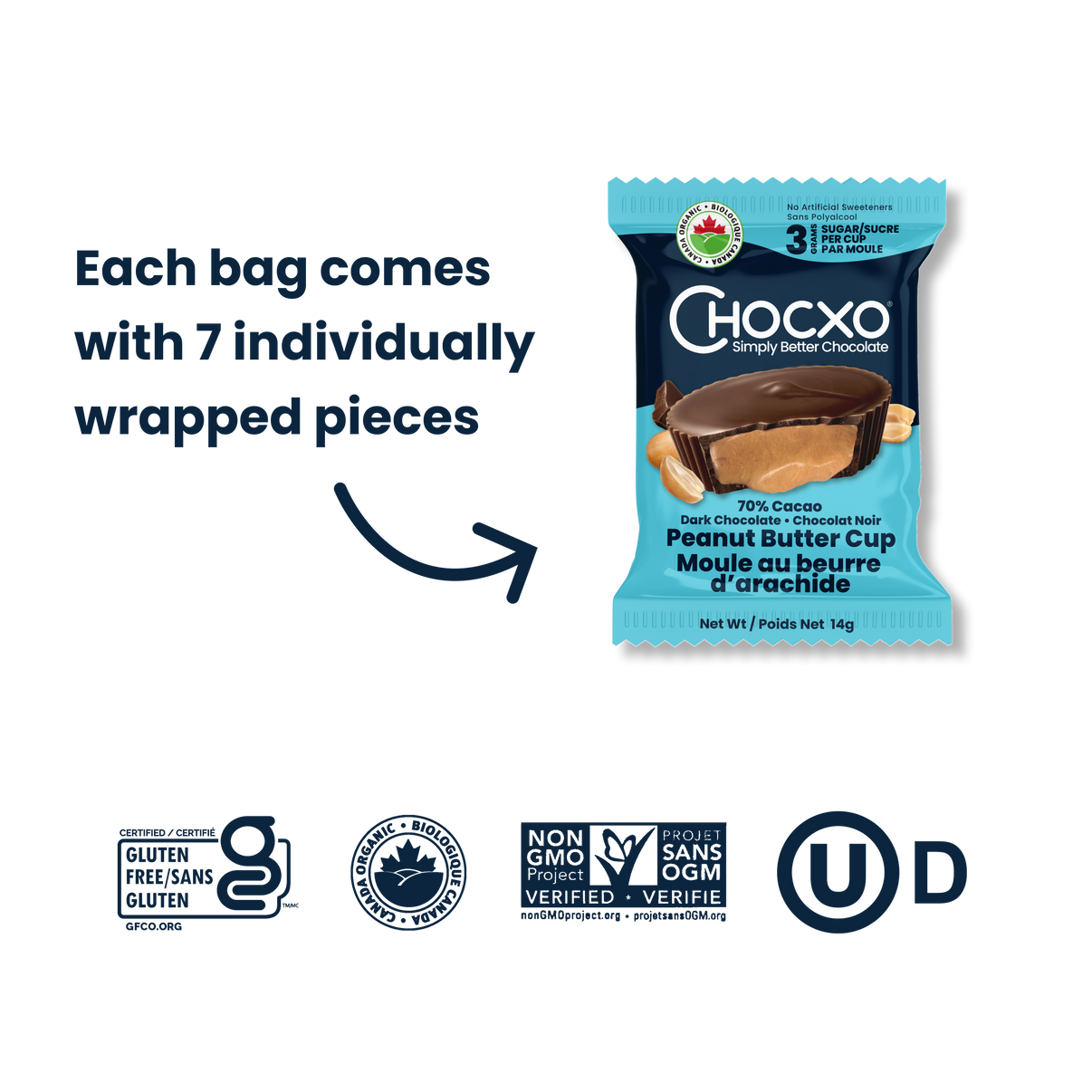Buy Dark Chocolate Peanut Butter Cups | Chocxo Snacks – Chocxo.ca